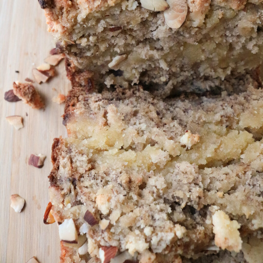 Almond Croissant Banana Bread - The Batter Thickens